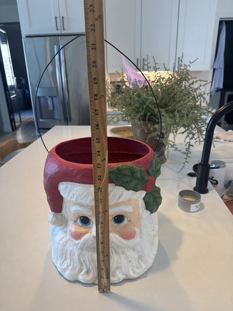RARE BETHANY LOWE Designs Holly Jolly Santa Bucket Large $247.18 ...