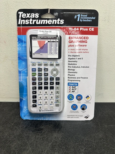 TEXAS INSTRUMENTS TI-84 Plus CE Python Enhanced Color Graphing ...