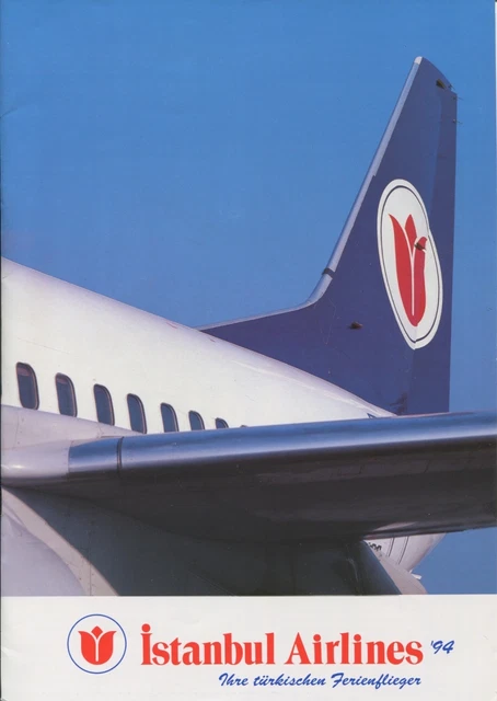 ISTANBUL AIRLINES BROCHURE 1994 Turkey Boeing 727 737 Route Map EUR 45 ...