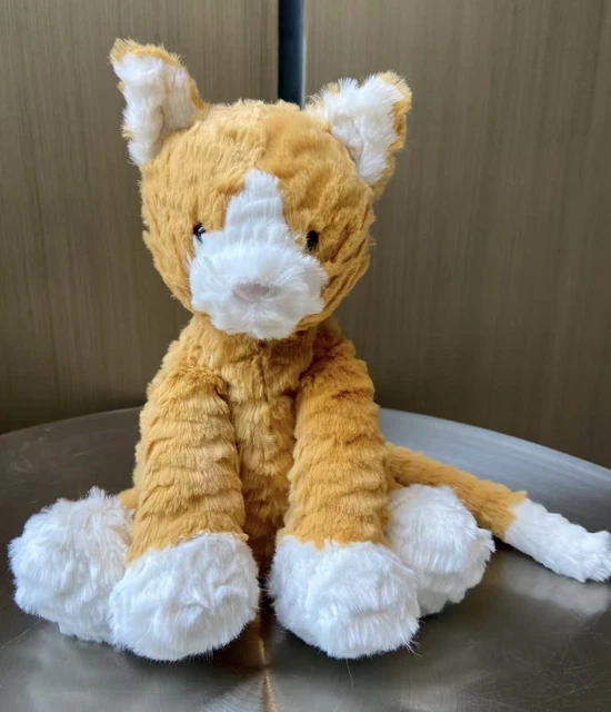 JELLYCAT FUDDLEWUDDLE - Yellow Cat Fur Toy - Brand New - Comes with ...