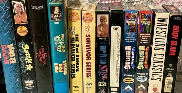 12 VHS WWE WWF WCW NWA Wrestling SURVIVOR WAR GAMES BATTLE BODY SLAM ...
