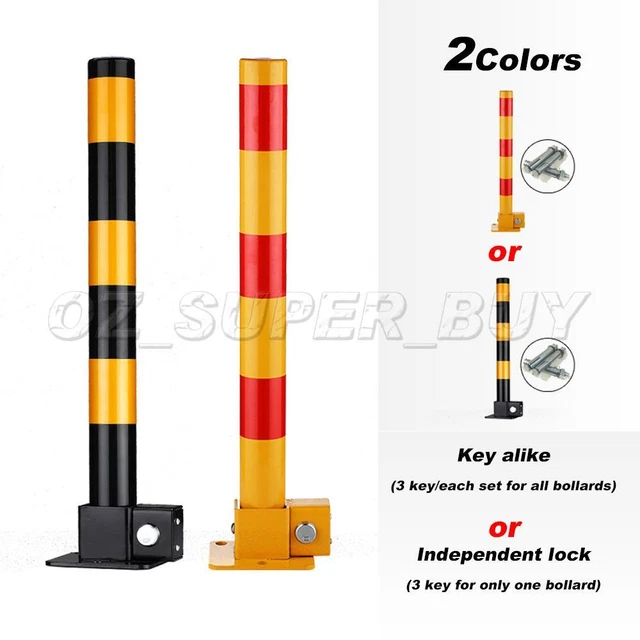 PARKING BARRIER WITH Lock and Key Safety Folding Barrier Bollard for ...