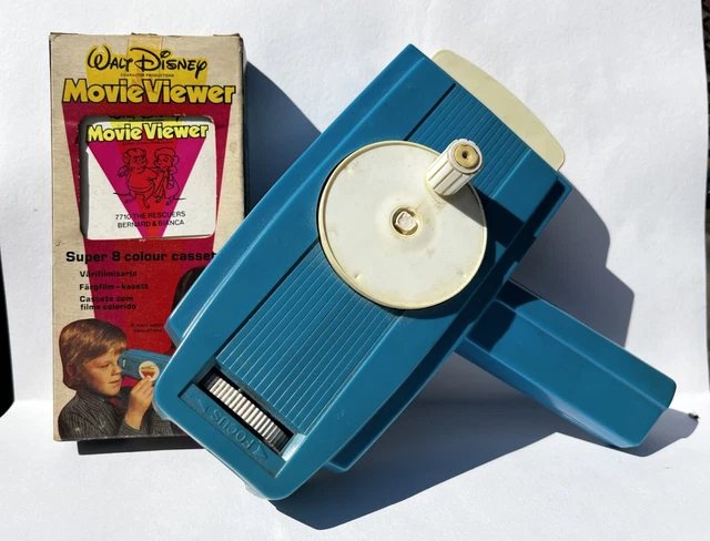 VINTAGE CORGI WALT Disney Super 8 Viewer 1970s & 2 Cassettes Rescuers ...