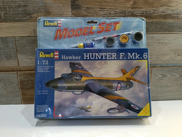 REVELL 1:72 HAWKER Hunter F.Mk.6 04350 Plastic Model Kit Sealed Parts £ ...