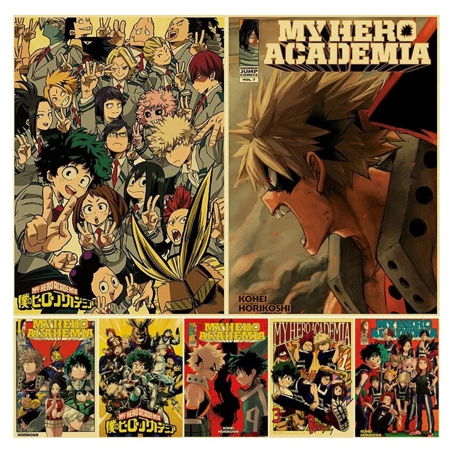MY HERO ACADEMIA , Poster / Affiche Retro , Animé Manga EUR 7,99 ...