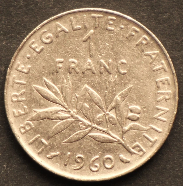 PIÈCE 1 FRANC semeuse nickel 1960 spl (3002) EUR 50,00 - PicClick FR