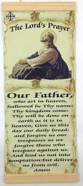 THE LORD'S PRAYER Catholic Our Father Prayer hanging decor canvas print ...