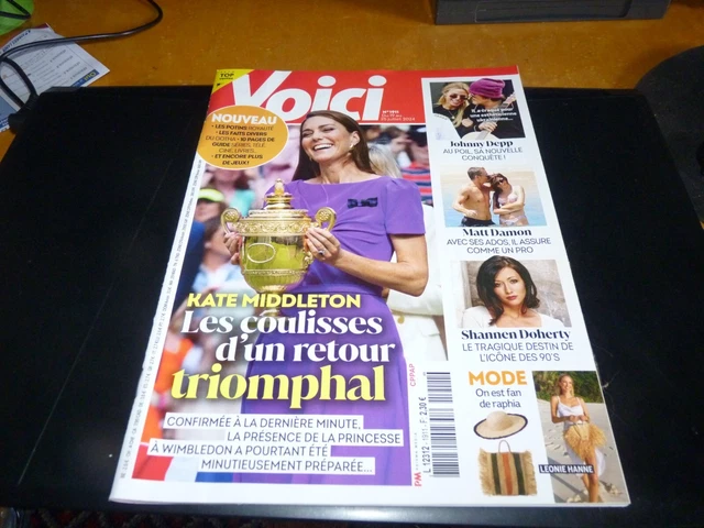 REVUE &VOICI N°1911 - 2024" Kate MIDDLETON, Johnny DEPP, Shannen ...