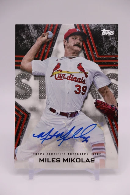 AUTOGRAPHE 2023 TOPPS Miles Mikolas Baseball Stars BSA-MMI #'d /199 ...