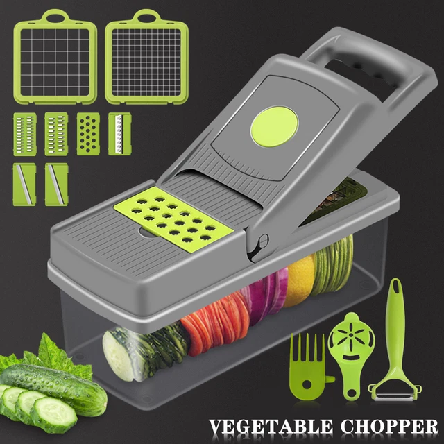 MULTI VEGETABLE CHOPPER Salad Fruit Mandolin Slicer Food Dicer Cutter ...
