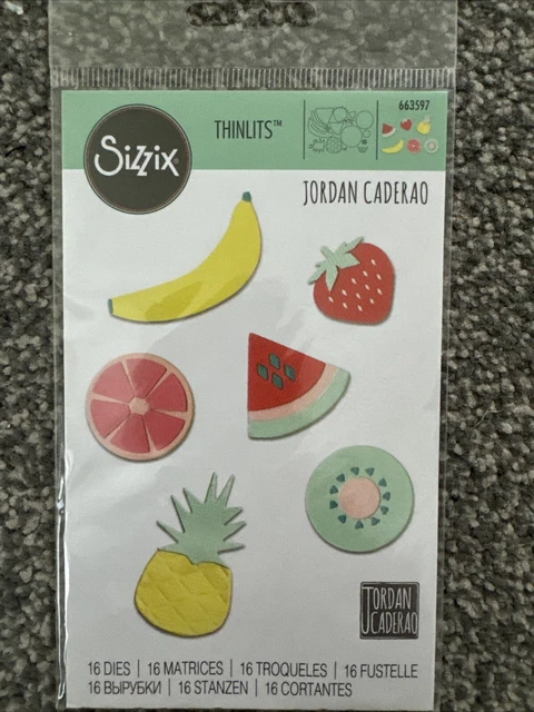 SIZZIX® THINLITS SET 16 Dies - Summer Fruit 663597 £4.99 - PicClick UK