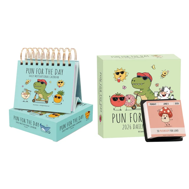 2026 PUNNY MOTIVATIONAL Calendar Daily Motivational Quotes Table ...