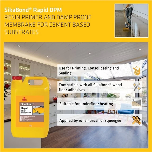 SIKA SIKABOND RAPID DPM Rapid Cure Damp Proof Membrane - 5 Litres - New ...