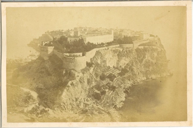 ROCHER DE MONACO Vintage albumen print. Tirage albuminé 10,5x15,5 Circa EUR 49,00 - PicClick IT