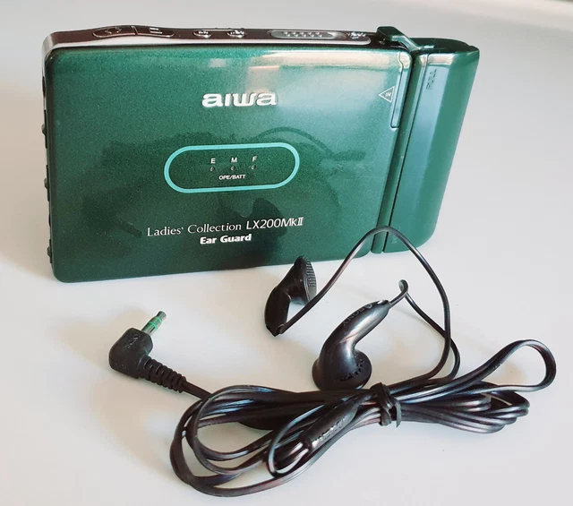 RARE GREEN AIWA Walkman Cassette Player LX200 Mkll Ex-Condition Fully ...