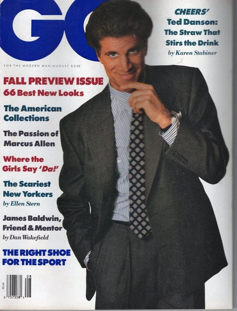 GQ REVUE AOÛT 1988 Ted Danson Cheers James Baldwin Vintage Mode EUR 30 ...