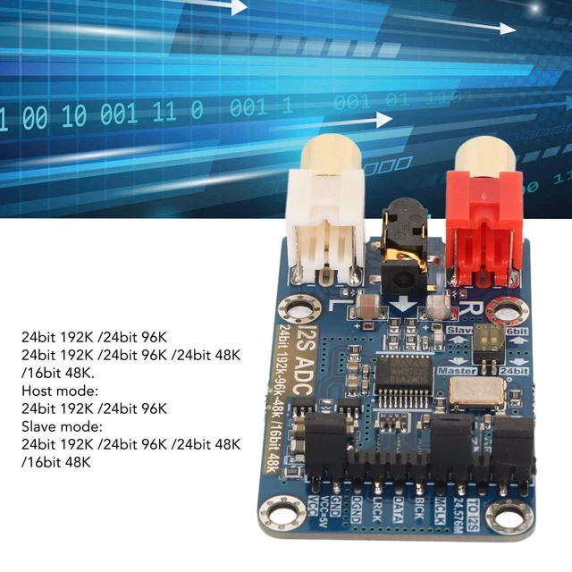 I2S ADC AUDIO I2S Capture Card Module Master Slave Mode Development ...