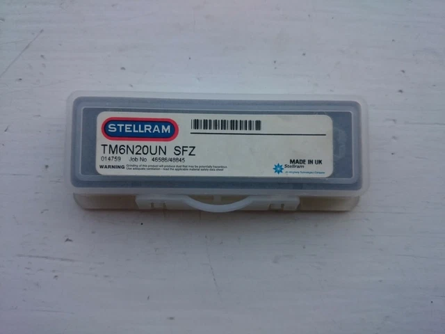 2 STELLRAM THREAD milling inserts TM6N20UN SFZ ( TM6 20 tpi 60 deg TMX ...