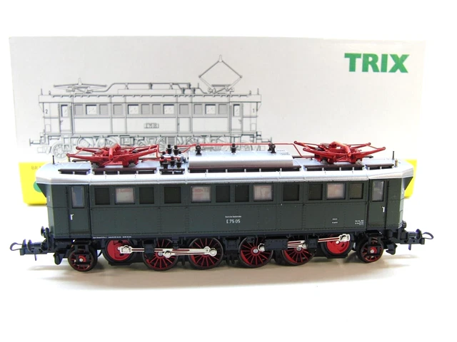 TRIX H0 22731 locomotiva elettrica E75 05, ferrovie dello Stato, luce ...