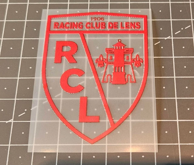 PATCH FLOCAGE LOGO RC Lens Personnalisation Maillot / Masque / Vêtement ...