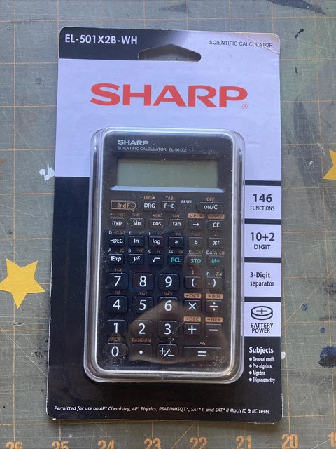 SHARP EL-501X2B-WH Engineering Scientific Calculator Black NEW In ...