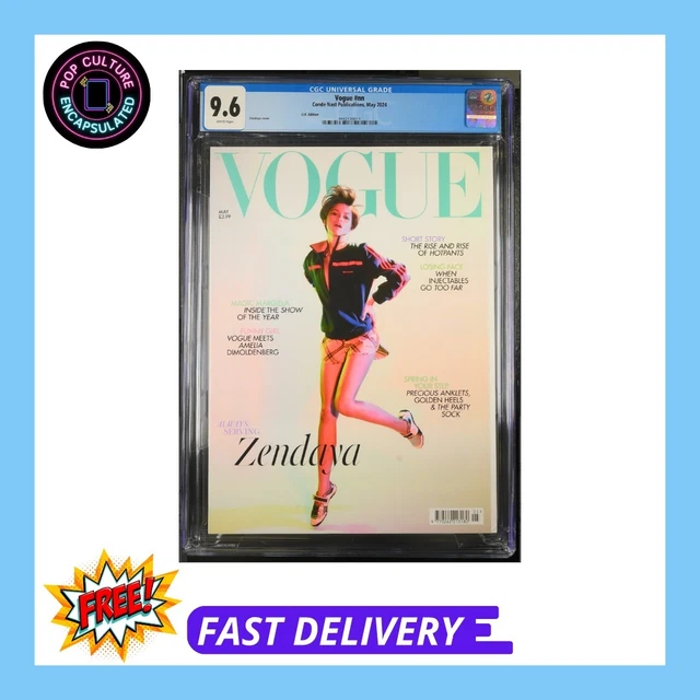 2024 CGC MAGAZINE Graded 9.6 UK Vogue Zendaya Cover Stunning Cover £139 ...
