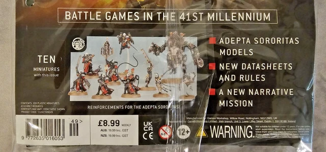 WARHAMMER 40K ADEPTA Sororitas Reinforcements Imperium Magazine Issue ...