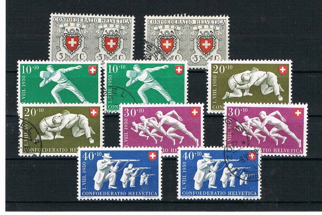 SWITZERLAND PRO PATRIA Michel Number 471 - 474 Mint And Postmarked $24. ...