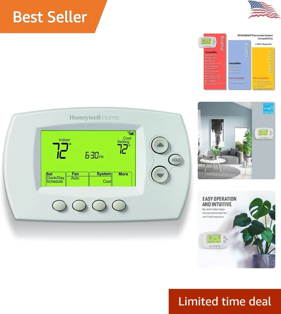 SMART WI-FI 7-DAY Programmable Thermostat - Voice-Controlled - Remote ...