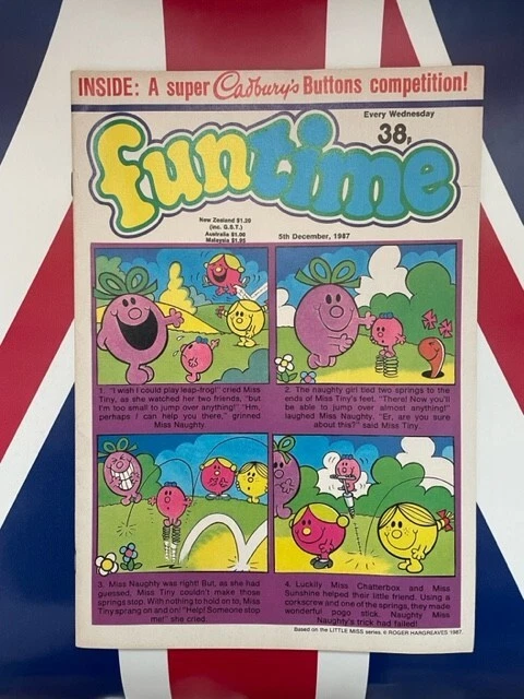 FUNTIME VINTAGE 1980'S Comic Mr Men Clara Cleaner 5th December 1987 £7. ...