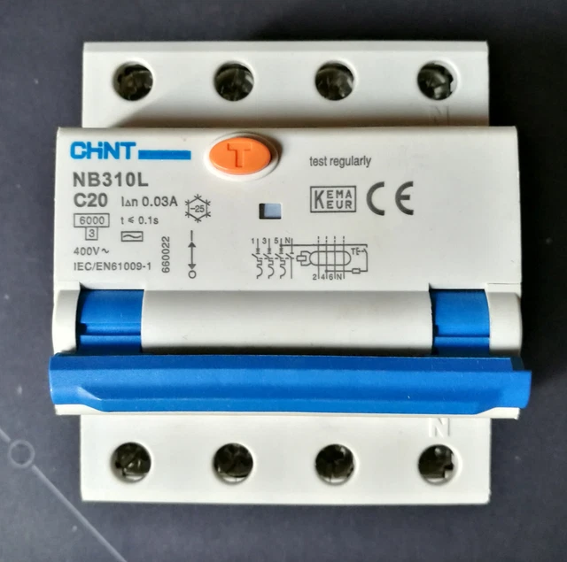 INTERRUTTORE M/T DIFFERENZIALE tipo A curva C 3P+N 20A 4 mod. CHINT NB310L C20 EUR 240,00 ...