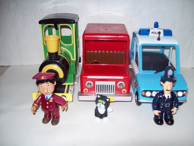 POSTMAN PAT VEHICLES & Figures, Post van, Train, Police car, Jess ...