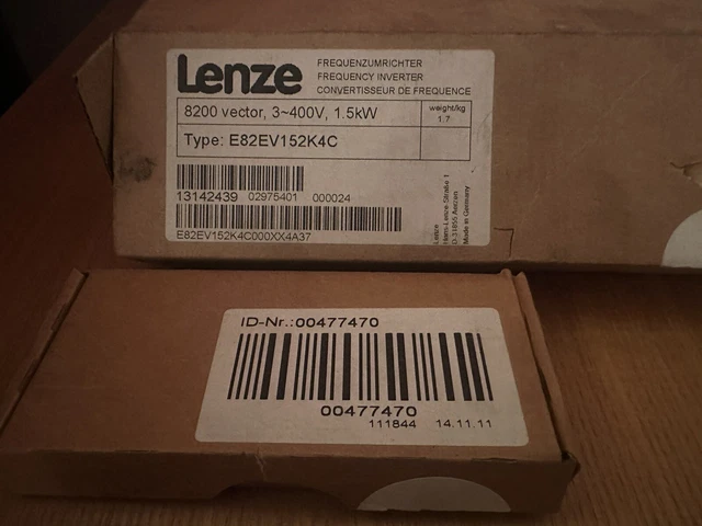 LENZE 8200 VECTOR frequency inverter 1.5 Kw. - Type : E82EV152K4C - New ...