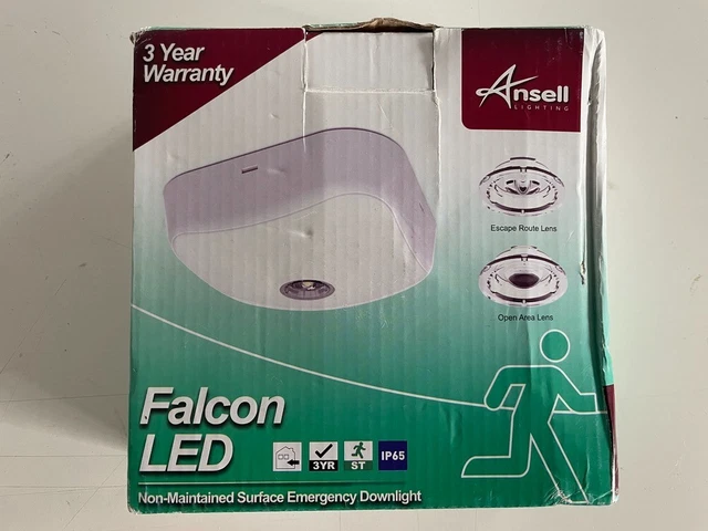ANSELL LIGHTING FALCON Led Ip65 Surface Emergency Downlight Afaled/3Nm ...
