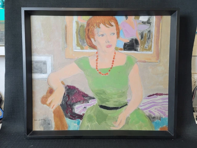 FRENCH ARTIST ALBERT Dupin Original Oil On Board Mid-Century Painting ...