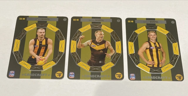 2024 AFL TEAMCOACH Card Craft Hawthorn James Worpel Set 1,2&3 CC-10 $0. ...