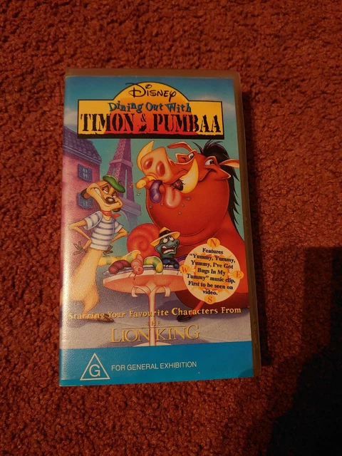DISNEY DINING OUT With Timon And Pumbaa * RARE VHS * $10.00 - PicClick AU