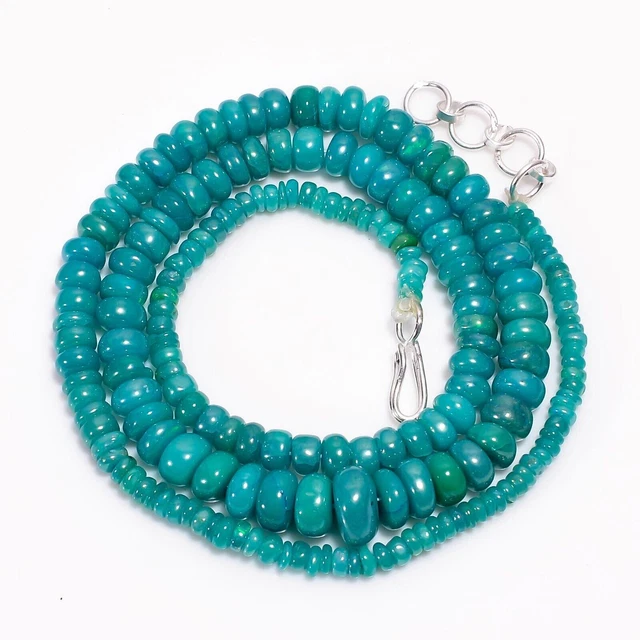 Collier De Perles En Opale éthiopienne Naturelle 3x6mm Vert Pierres