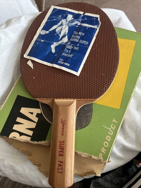 VINTAGE DUNLOP BARNA Super Fast Table Tennis Bat £59.99 - PicClick UK