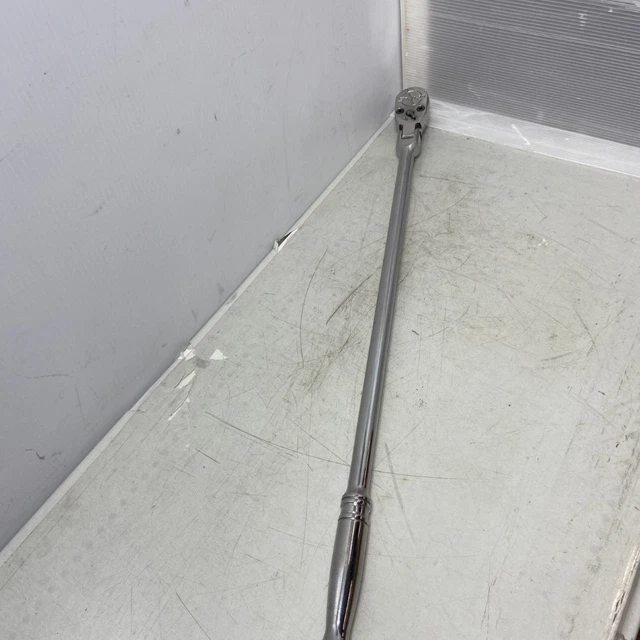 SNAP ON TOOLS USA 1/2” Drive FLEX-HEAD EXTRA LONG Chrome Ratchet SLF80A ...
