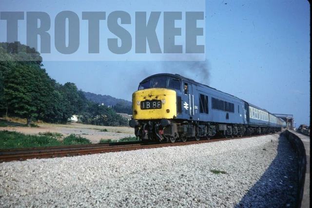 35MM SLIDE BR British Railways Diesel Loco Class 46 D140 Dawlish 1972 ...