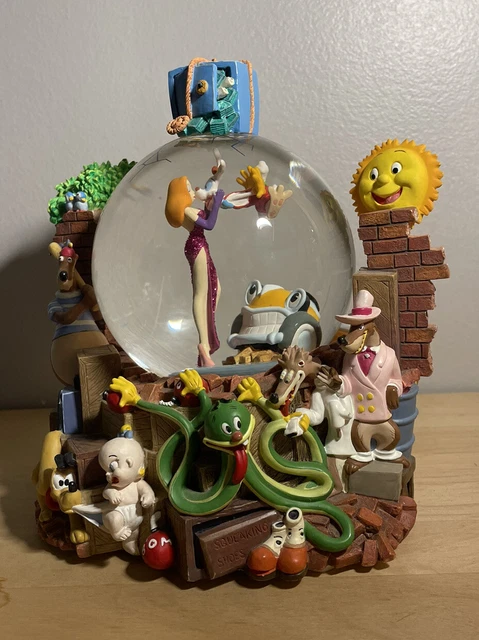 DISNEY &WHO FRAMED Roger Rabbit" Snow Globe Music Box Feat. Jessica EUC ...