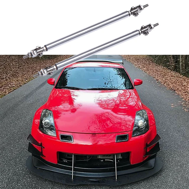 200MM ADJUSTABLE FRONT Bumper Lip Splitter Strut Rod Tie Support Bars ...