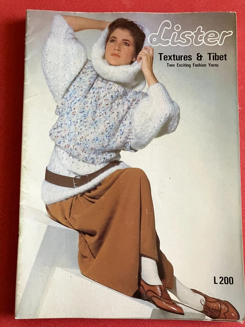 VINTAGE 1980'S LISTER Knitting Pattern Book 200 Mohair 8 Designs 531.01 ...