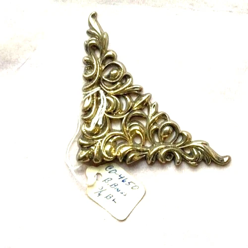 ANTIQUE GRANDFATHER CLOCK Brass Spandrel Corner Part C04650 New Old ...