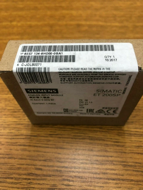 SIEMENS SIMATIC ET 200SP 6ES7 134-6HD00-0BA1 Analog Input Module *NEW ...