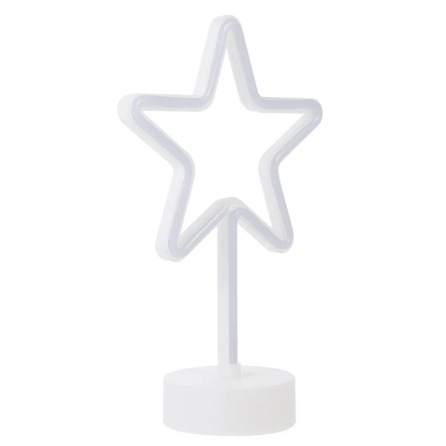 NORDIC STYLE NIGHT Light Desktop LED Star Shaped Neon Light without ...