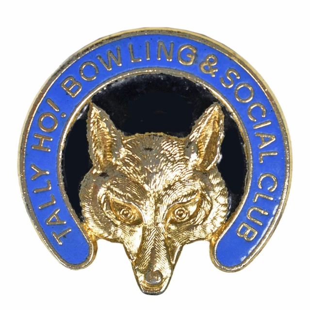 VINTAGE OLD TALLY Ho! Bowling & Social Club Members Enamel Badge £6.00 ...