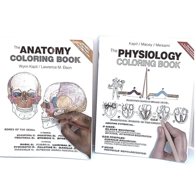 THE ANATOMY COLORING Book 4th Ed Physiology 2nd Ed Pb Set Pearson Kapit ...