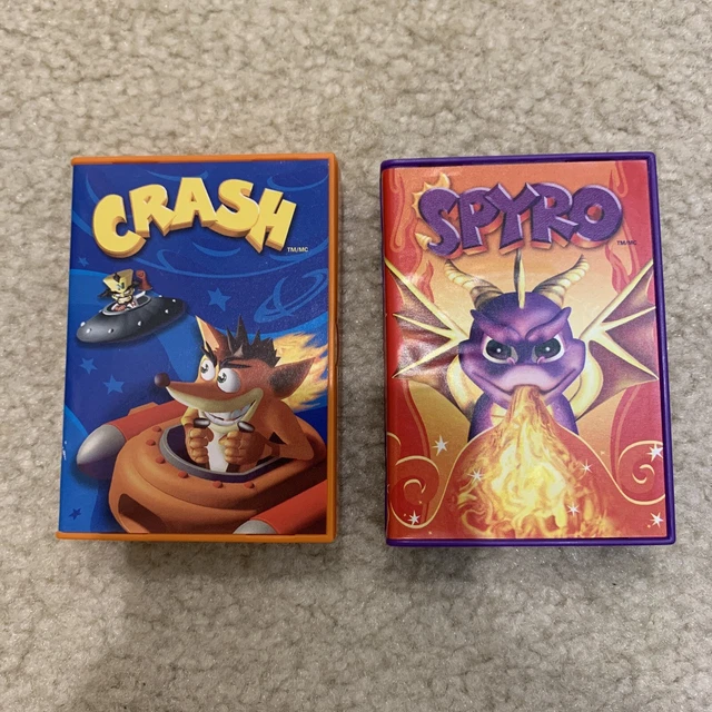 LOT OF 2 Spyro Crash Electronic Handheld Games McDonalds Happy Meal Toy ...
